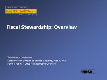 Fiscal Stewardship: Overview presentation | free to view