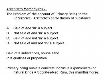 PPT – Aristotle PowerPoint presentation | free to download - id: 1102e8 ...