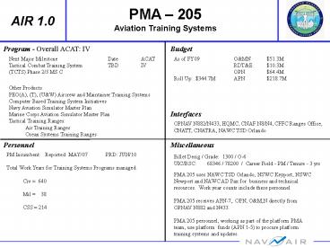 PMA 205 presentation | free to view