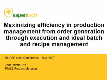 PPT – Maximizing efficiency in production management from order ...
