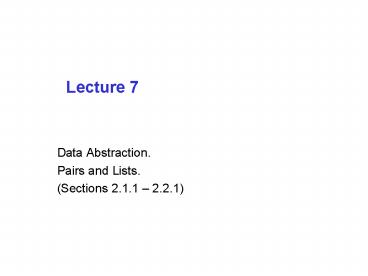 PPT – Data Abstraction. PowerPoint presentation | free to view - id ...
