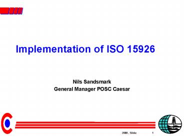 Implementation of ISO 15926 presentation | free to view