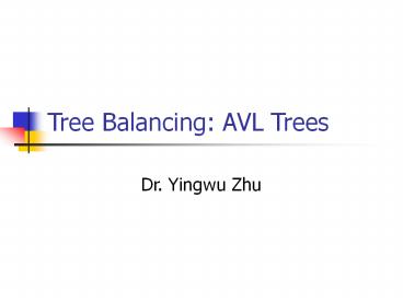 Tree Balancing: AVL Trees presentation | free to download