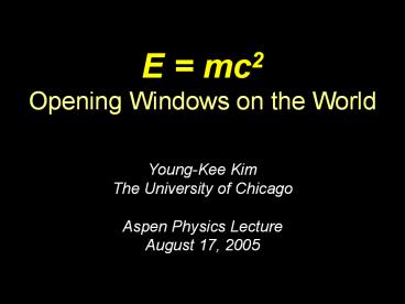 E mc2 presentation | free to download