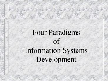 Four Paradigms presentation | free to download
