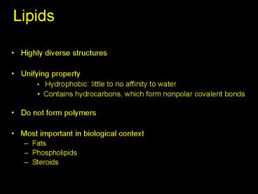 Lipids presentation | free to download
