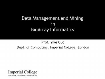 Prof. Yike Guo presentation | free to download