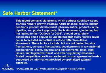 PPT – Safe Harbor Statement PowerPoint presentation | free to view - id ...