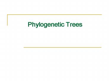 PPT – Phylogenetic Trees PowerPoint presentation | free to download ...