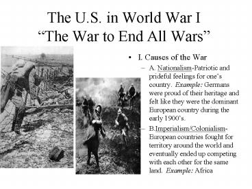 The U.S. in World War I The War to End All Wars presentation | free to view