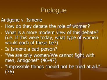 Prologue presentation | free to view