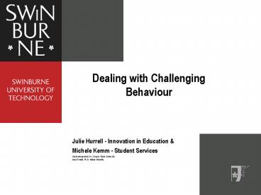 Dealing with Challenging Behaviour presentation | free to view