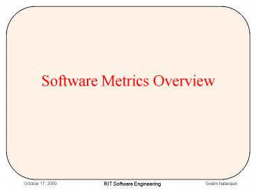 PPT – Software Metrics Overview PowerPoint presentation | free to view ...