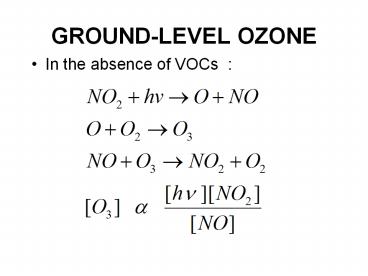 GROUNDLEVEL OZONE presentation | free to view