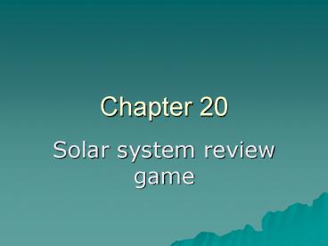 Solar system review game presentation | free to view