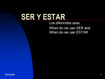 SER Y ESTAR presentation | free to download