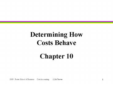 Determining How Costs Behave presentation | free to download