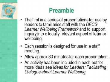 Preamble presentation | free to view