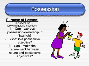 Possession presentation | free to view