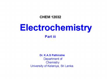PPT – Electrochemistry PowerPoint presentation | free to view - id ...