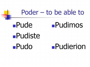 PPT – Poder to be able to PowerPoint presentation | free to view - id ...