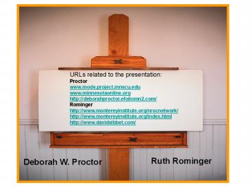 Deborah W. Proctor presentation | free to view