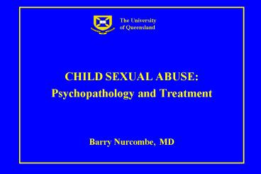 CHILD SEXUAL ABUSE: presentation | free to view