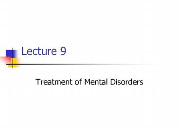 Treatment of Mental Disorders presentation | free to download