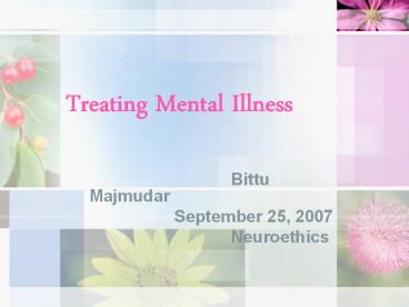 PPT – Treating Mental Illness PowerPoint presentation | free to ...