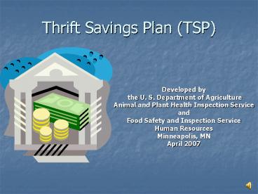 Thrift Savings Plan TSP presentation | free to view
