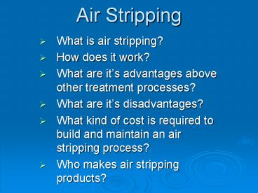Air Stripping presentation | free to view