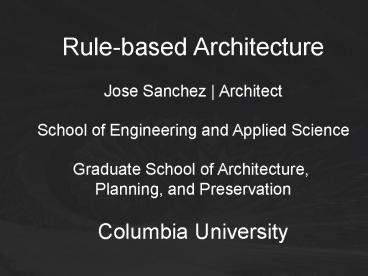 PPT – Rulebased Architecture PowerPoint presentation | free to download ...