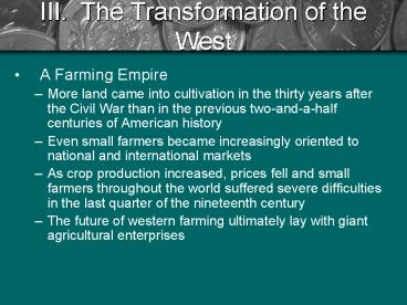 III.The Transformation of the West presentation | free to view