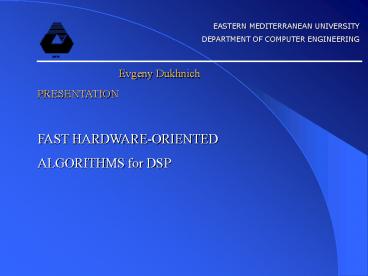 PPT – EASTERN MEDITERRANEAN UNIVERSITY PowerPoint presentation | free ...