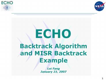 PPT – ECHO PowerPoint presentation | free to view - id: 11a587-MjBiM