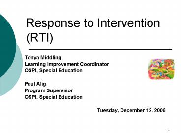 Response to Intervention RTI presentation | free to view