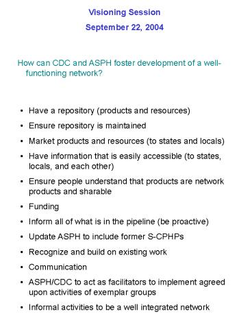 PPT – Visioning Session PowerPoint presentation | free to view - id ...