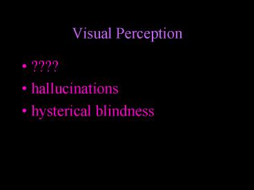 PPT – Visual Perception PowerPoint presentation | free to view - id ...