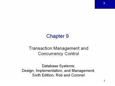 Transaction Management and Concurrency Control presentation | free to view