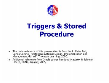 Triggers presentation | free to view