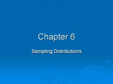 PPT – Sampling Distributions PowerPoint presentation | free to view ...