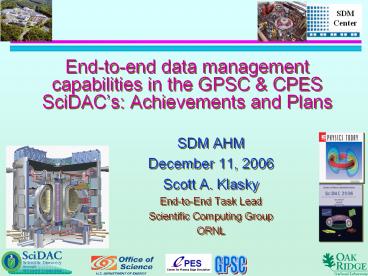 End-to-end data management capabilities in the GPSC presentation | free ...