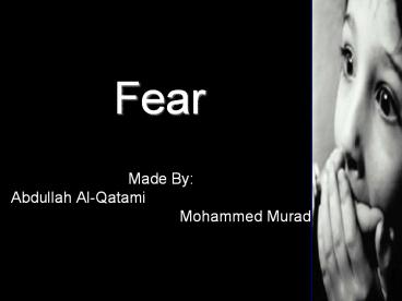 Fear presentation | free to view