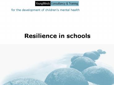 Resilience in schools presentation | free to view