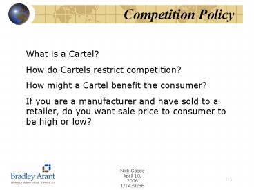 Competition Policy presentation | free to view