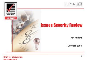 Issues Severity Review presentation | free to view