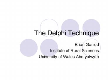 The Delphi Technique presentation | free to view