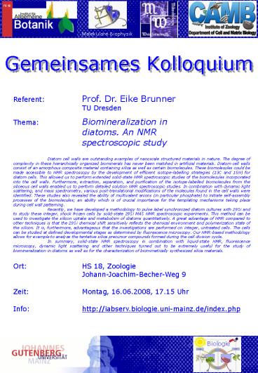 Gemeinsames Kolloquium presentation | free to download