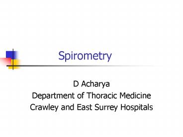 Spirometry presentation | free to view