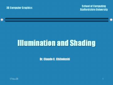PPT – Illumination and Shading PowerPoint presentation | free to view ...